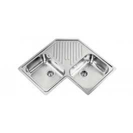 Elleci LIRCORSAC lavello River CORNER acciaio inossidabile