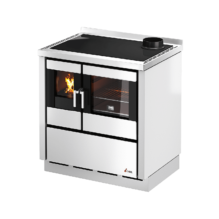 Cadel 71220007 Kook 80 Vent. Cucina a Combustibile legna 7,5 kW A+ ...