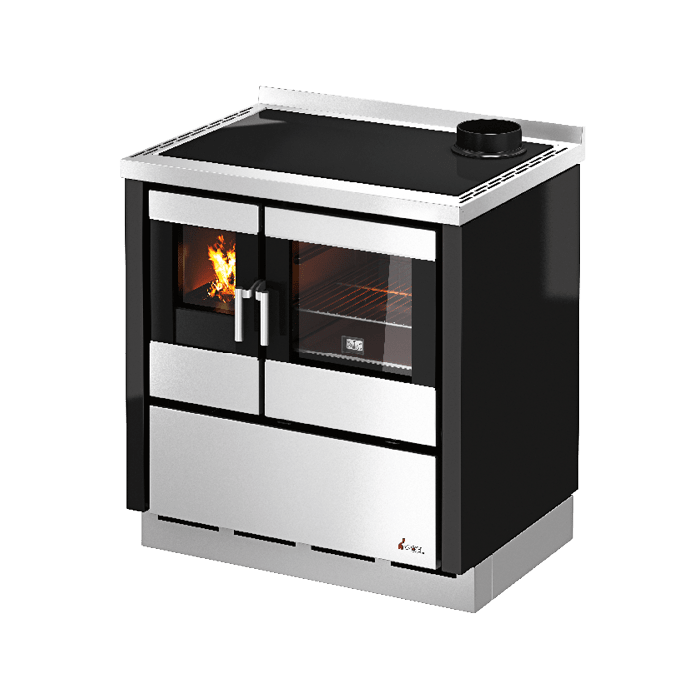 Cadel 71220008 Kook 80 Vent. Cucina a Combustibile legna 7,5 kW A+ ...