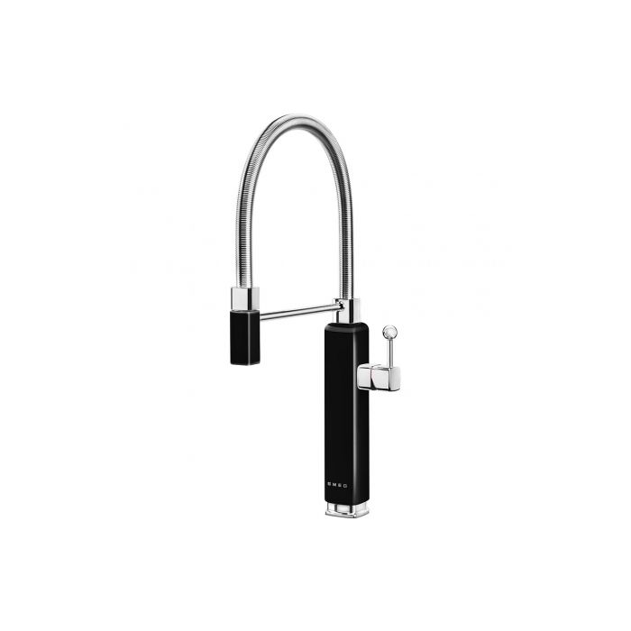 Smeg Miscelatore Semi professionale con doccietta nero MDF50BL