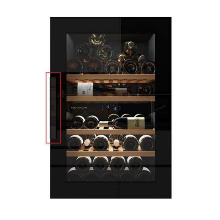 Cantinetta 52 bottiglie - Incasso colonna - Full Glass / No Maniglia - Classe G - Nevada- NW52D ...