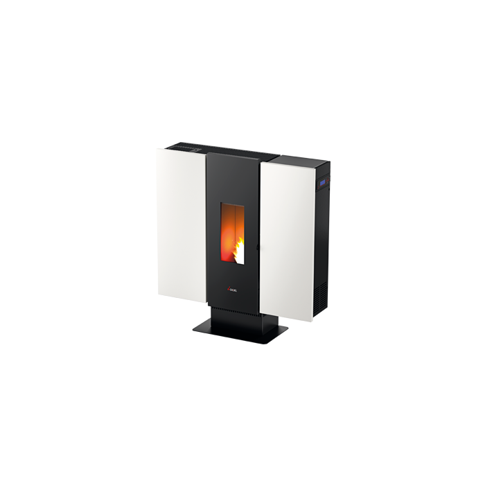 Cadel Wall 3 Plus, 10 kw Stufa a pellet Air Plus Metallo Bianco