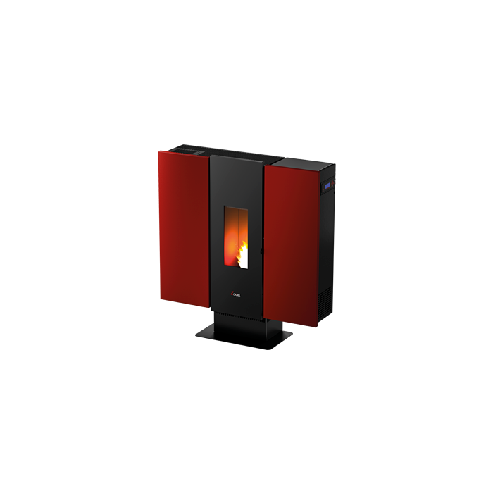 Cadel Wall 3 Plus, 10 kw Stufa a pellet Air Plus Metallo Rosso